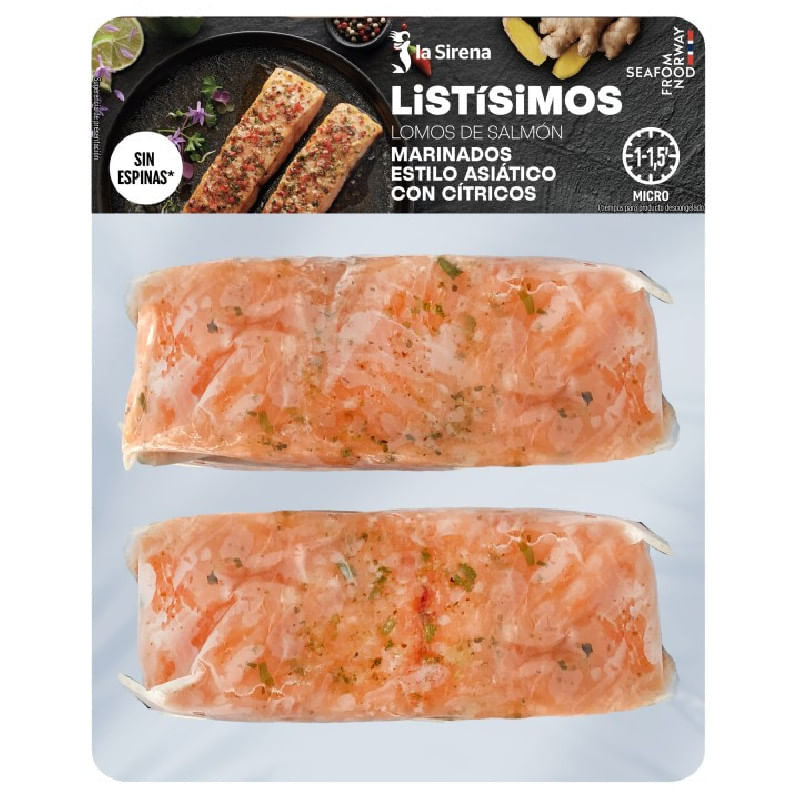 Lomos salmón estilo asiático Listísimos en La Sirena