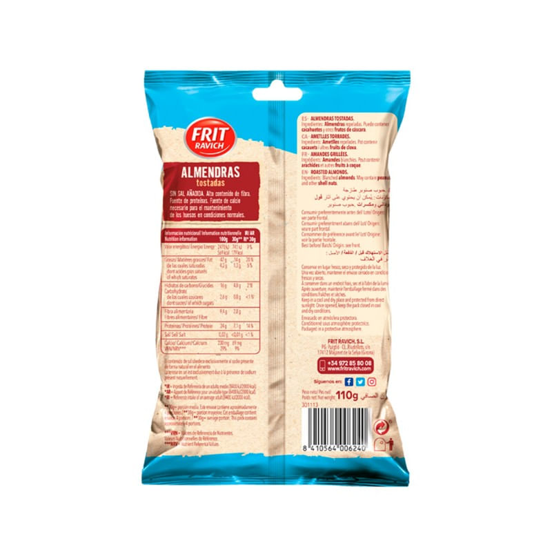Almendras tostadas s/sal Frit Ravich en La Sirena